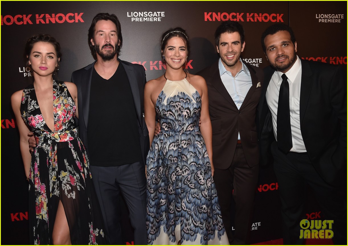 Keanu Reeves Brings 'Knock Knock' To Hollywood with Lorenza Izzo & Eli ...