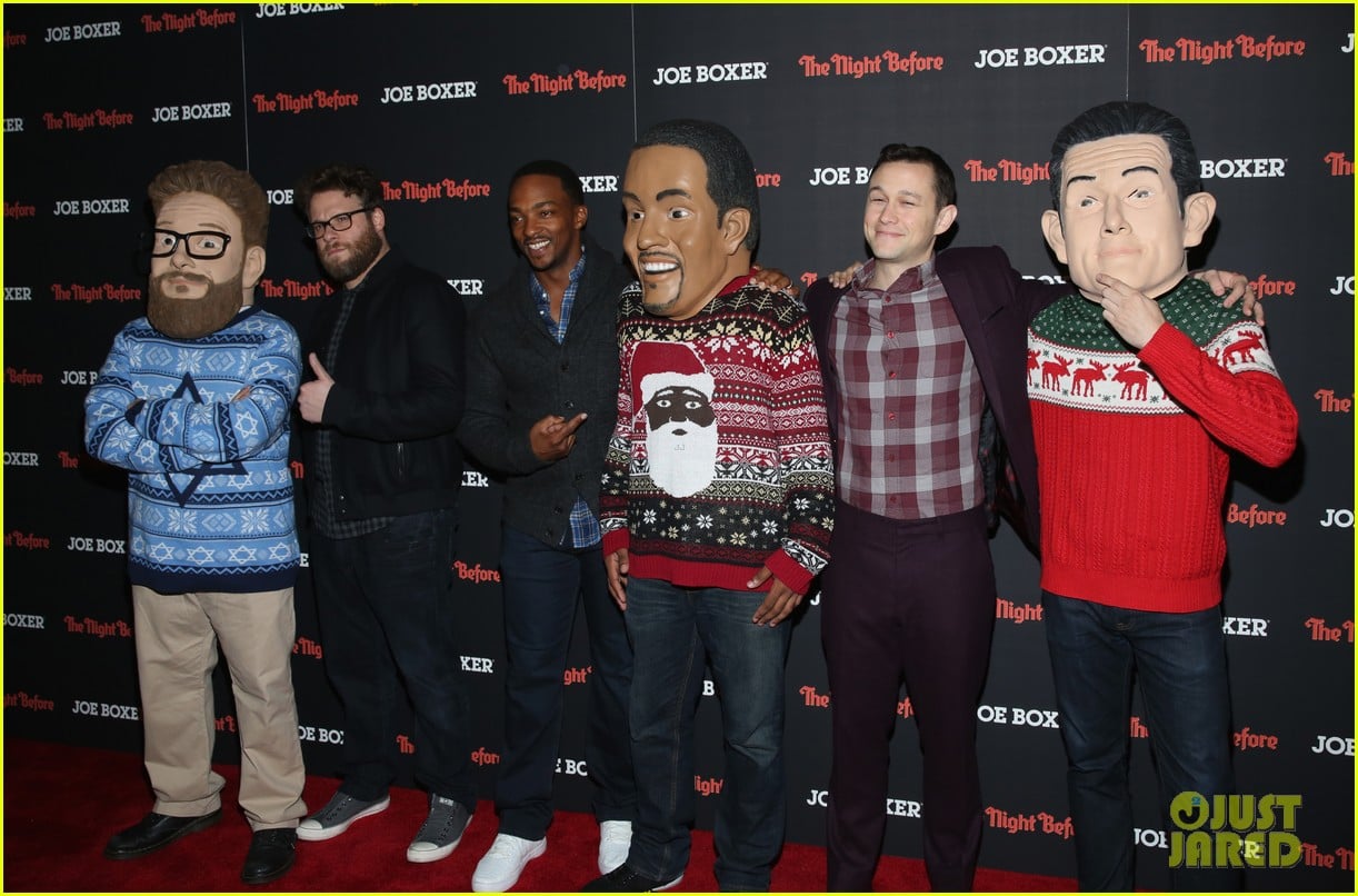 Seth Rogen, Joseph Gordon-Levitt, & Anthony Mackie Premiere 'The Night ...
