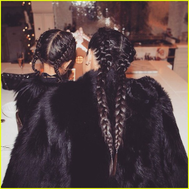 Kim Kardashian & North West Had Matching Christmas Braids!: Photo ...