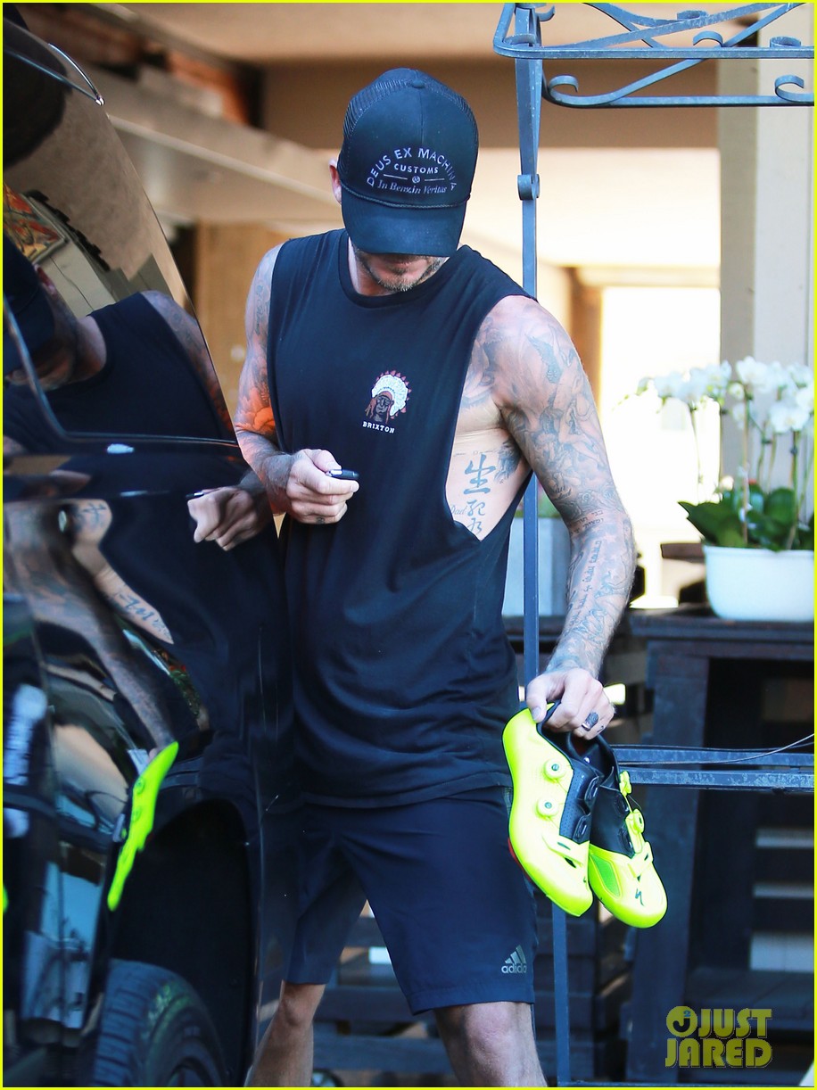 David Beckham Shows Off His Completely Tattooed Arms: Photo 3550777 ...