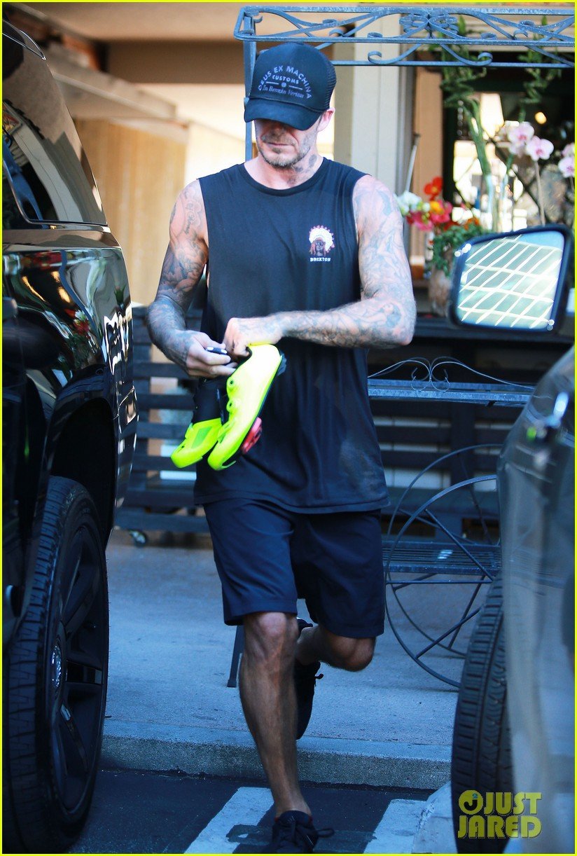 David Beckham Shows Off His Completely Tattooed Arms: Photo 3550780 ...