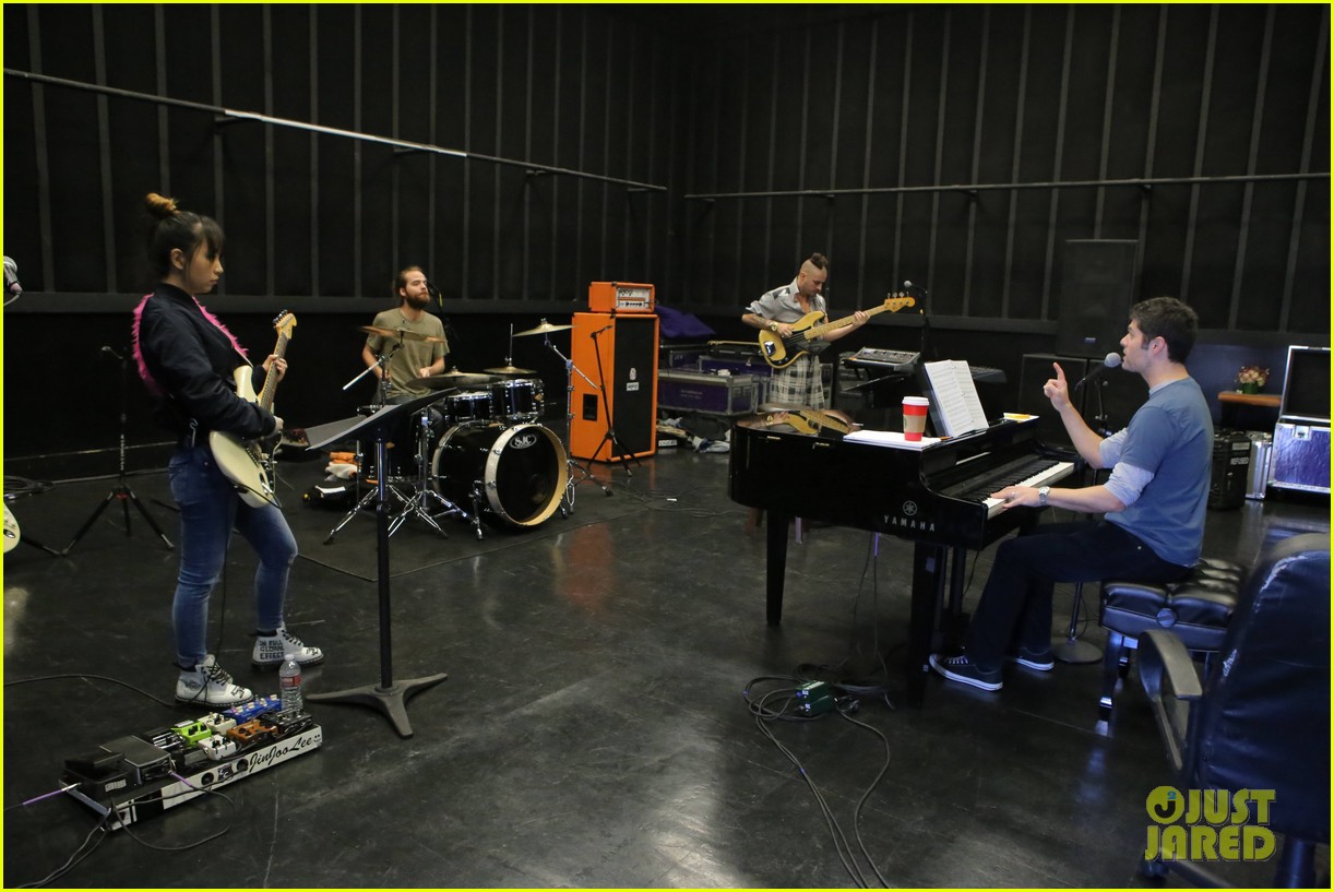 Aaron Tveit & Carlos PenaVega Get Ready To Race In 'Grease: Live' BTS ...