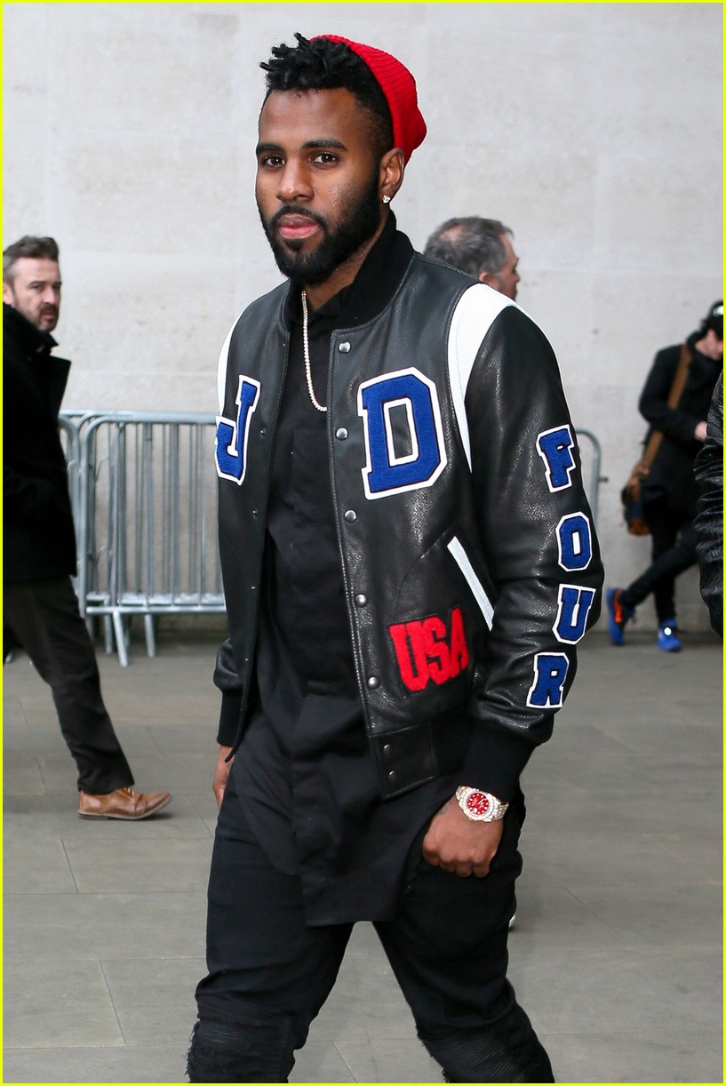 Jason Derulo Stops By Radio 1 in a Custom Tour Jacket to Promote His UK ...