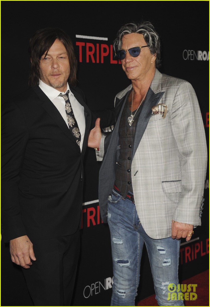 Norman Reedus & Aaron Paul Join 'Triple 9' Cast At L.A Premiere!: Photo ...