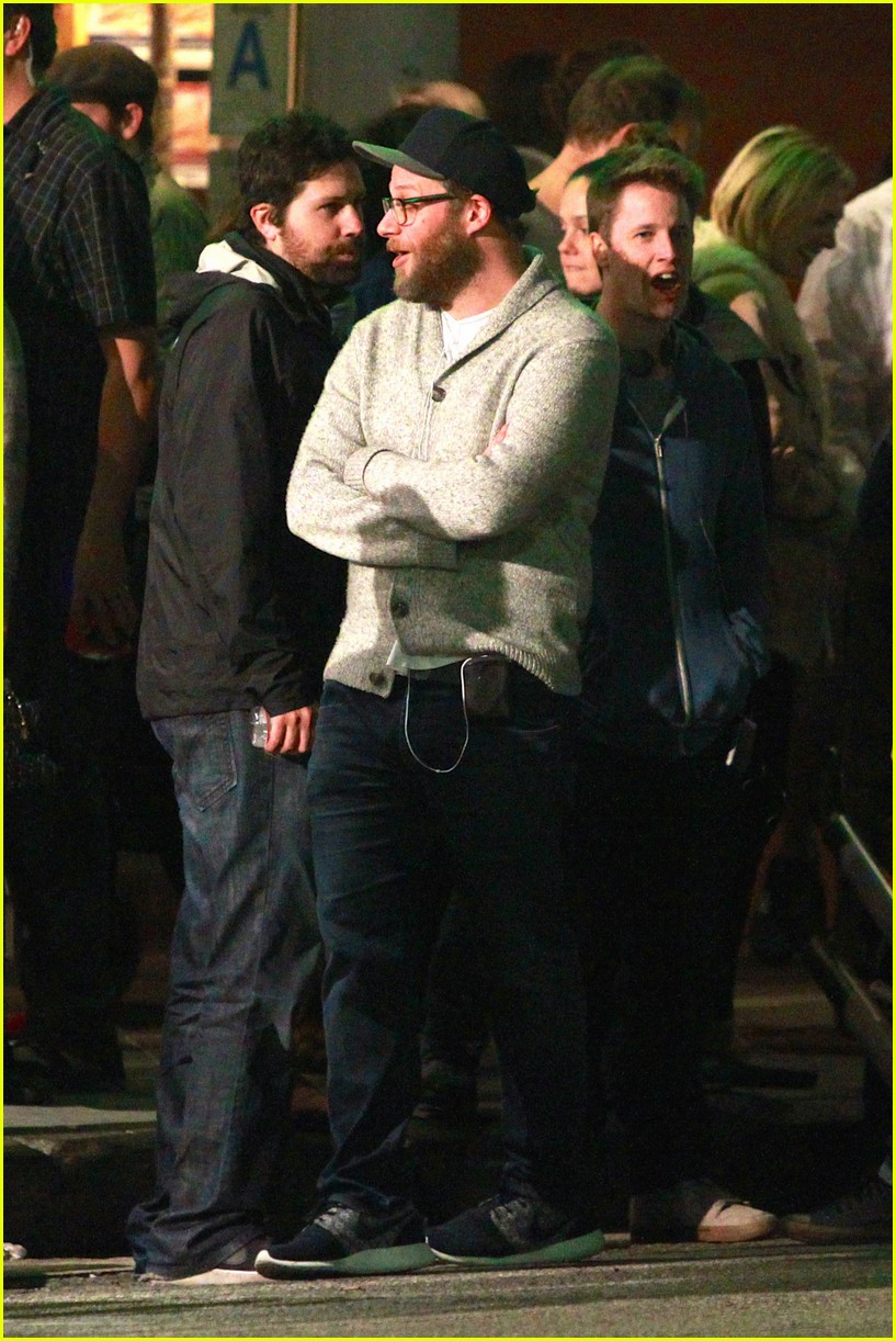 Seth Rogen & Josh Hutcherson Film Explosion Scene for 'Future Man ...