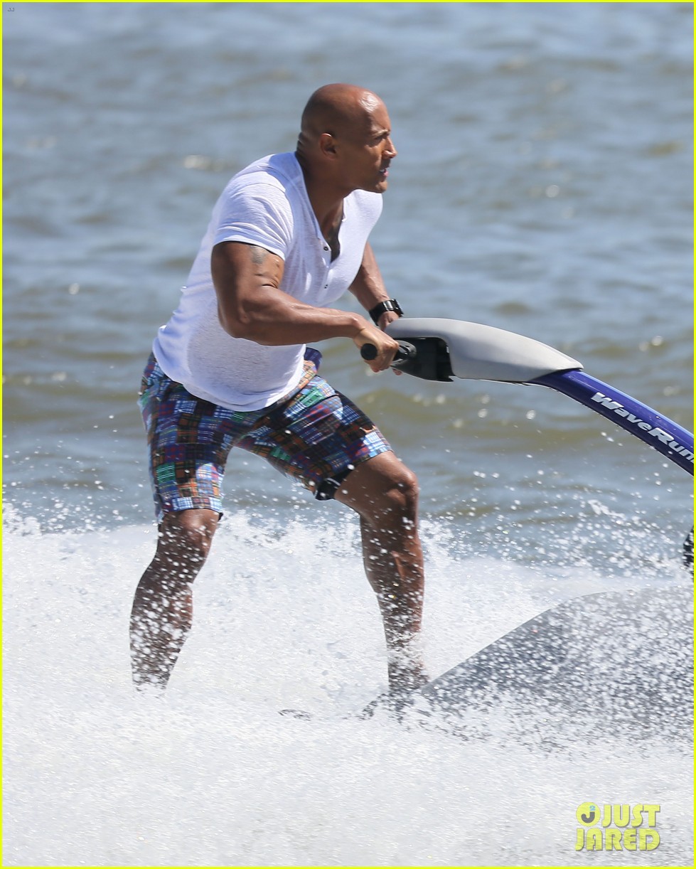 Dwayne Johnson Films 'Baywatch' Action Scenes on the Waves!: Photo ...