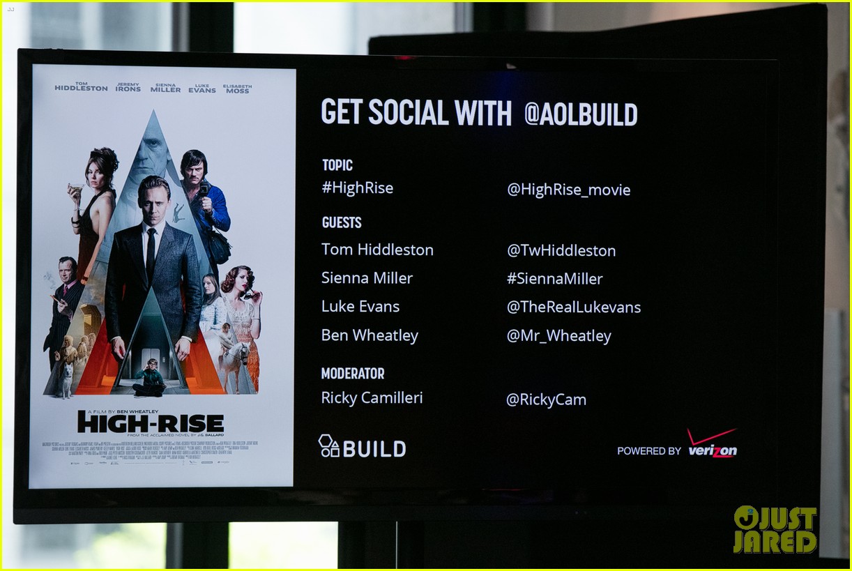 Sienna Miller & Tom Hiddleston Premiere 'High-Rise' With Luke Evans at ...