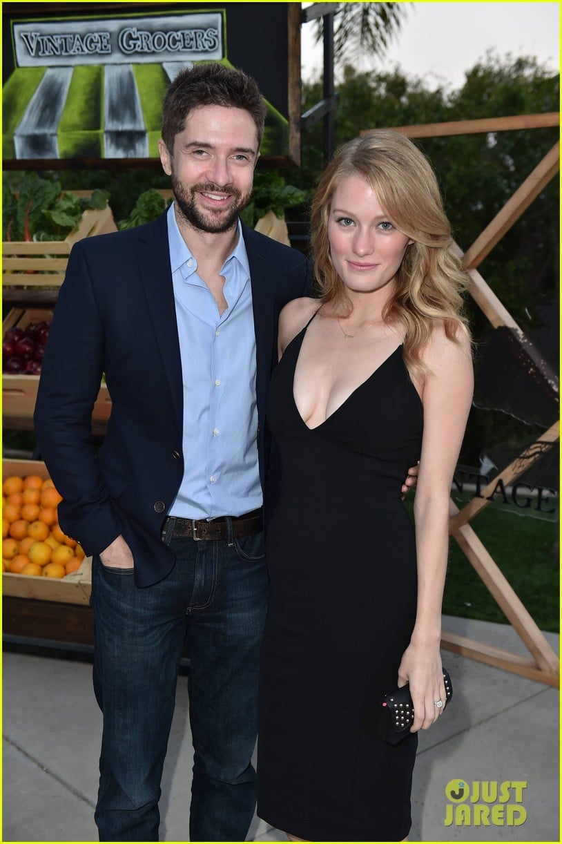Topher Grace & Wife Ashley Are Glowing Newlyweds at Just Jared ...