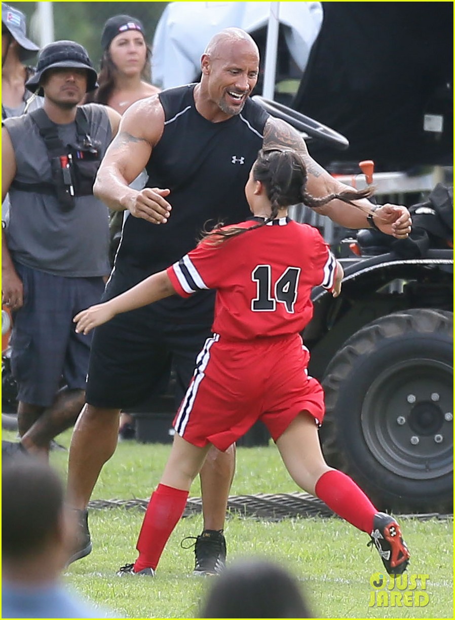 Dwayne Johnson Gets Pumped for 'Fast 8' Soccer Scene: Photo 3701214 ...