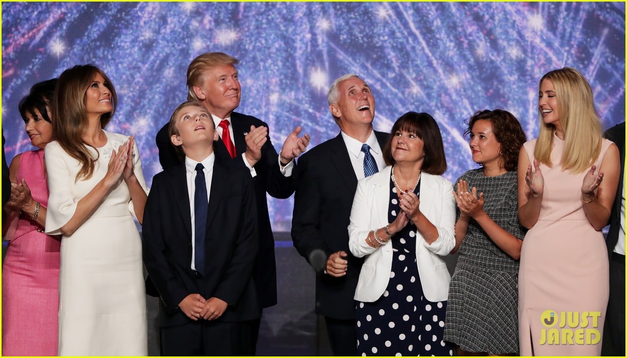 Donald Trump's Wife Melania, Son Barron, & Full Family Join Him On ...