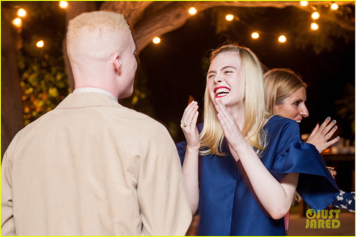 Elle Fanning Joins Shaun Ross at ASOS' Holiday Preview Dinner: Photo ...