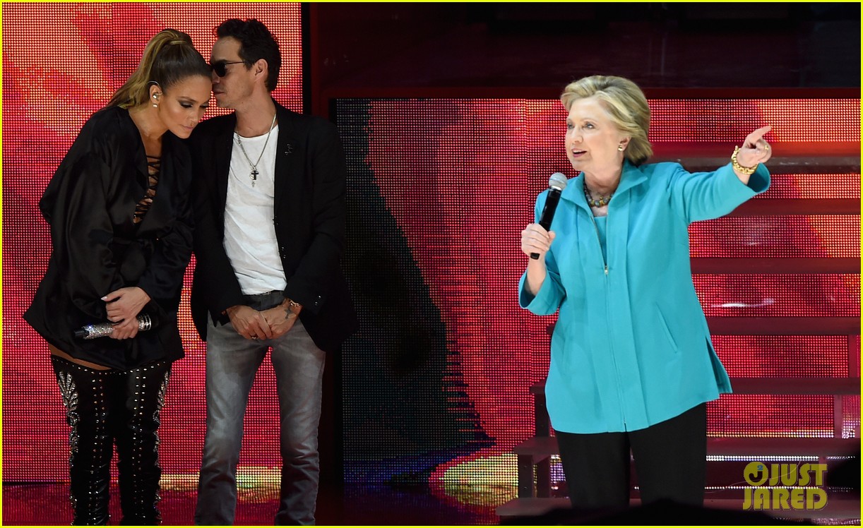 Hillary Clinton Joins Jennifer Lopez & Marc Anthony at Concert!: Photo ...