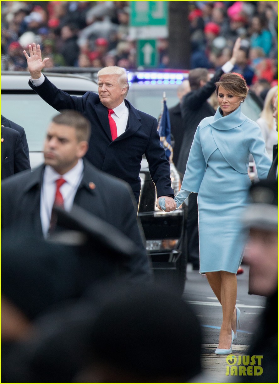 VIDEO: Donald Trump Walks in Inaugural Parade With Melania & Barron: Photo 3845440 | Barron ...