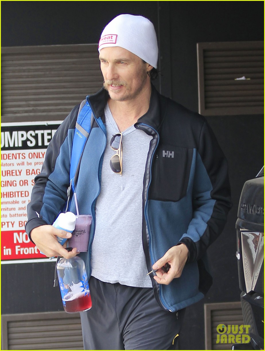 Matthew McConaughey Sports a Handlebar Mustache in Latest Sighting ...
