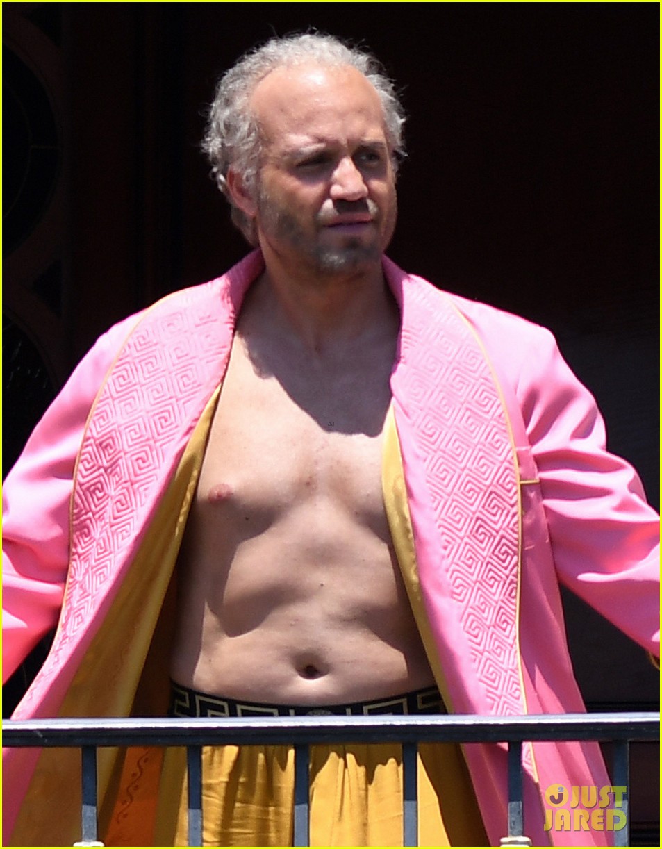 Edgar Ramirez Goes Shirtless, Wears Pink Robe for 'Versace': Photo ...