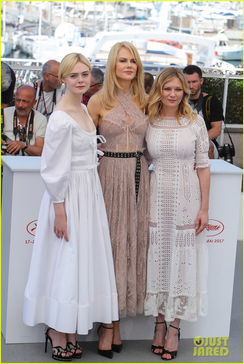 Nicole Kidman, Kirsten Dunst & Elle Fanning Coordinate At 'The Beguiled ...