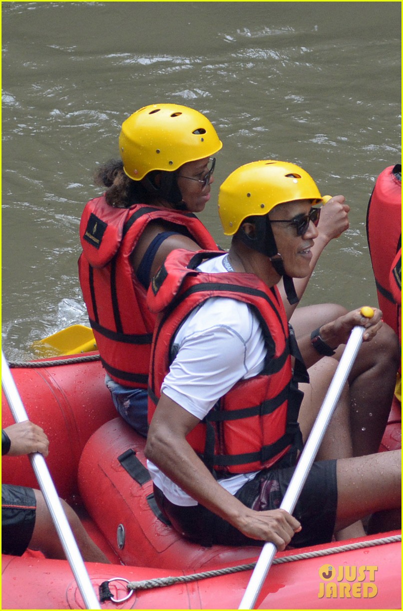 Barack Obama & Family Go White Water Rafting on Bali Vacation!: Photo ...