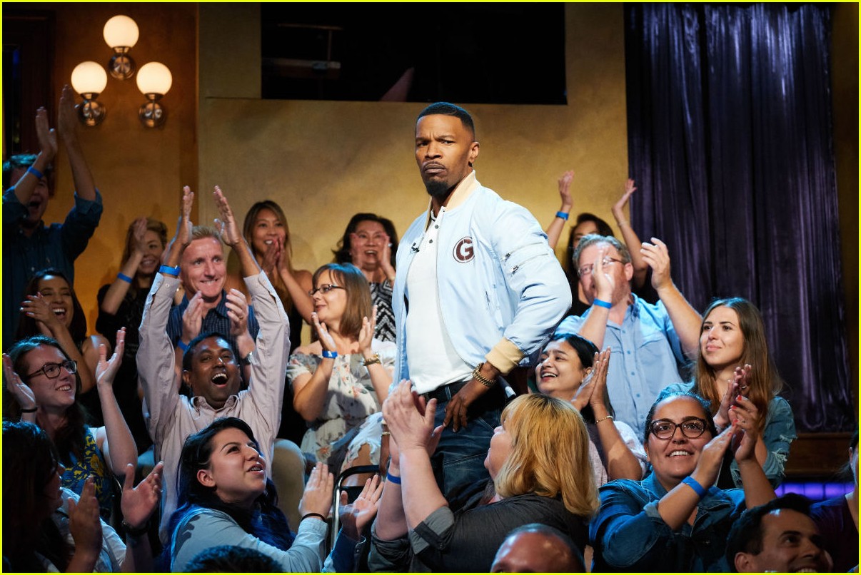 Jamie Foxx, Ansel Elgort, & James Corden Battle in a Riff-Off!: Photo ...