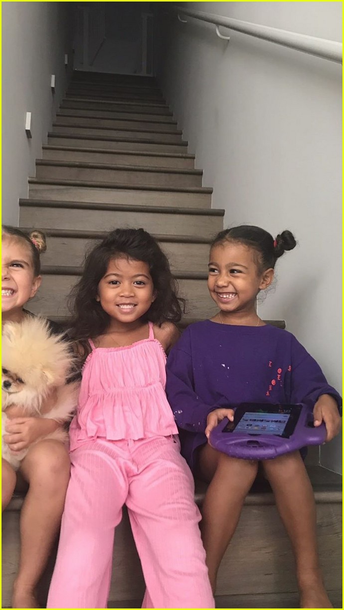 Kim Kardashian Shares Cute Family Photo with North & Saint: Photo ...