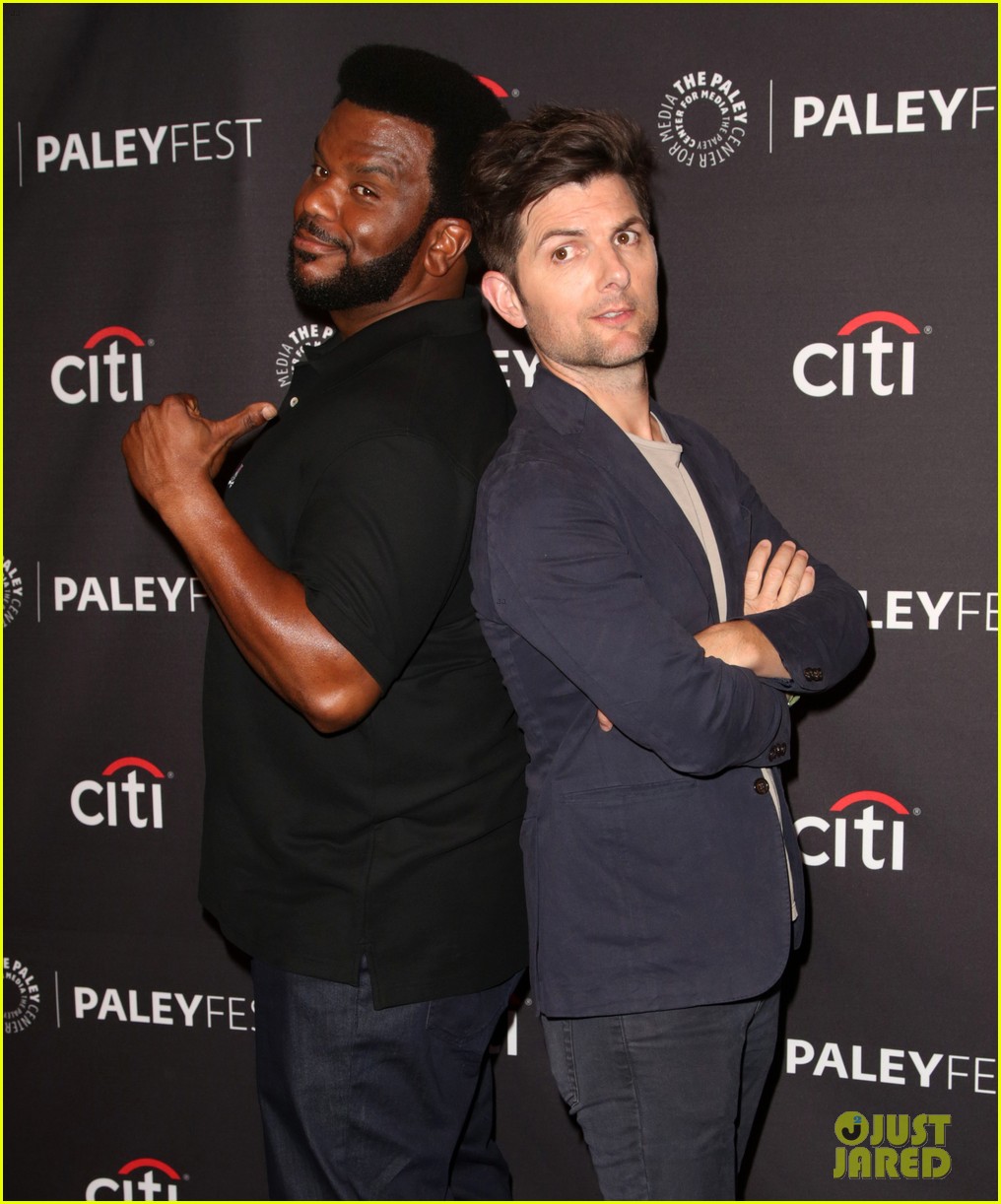 Adam Scott Goofs Around With 'Ghosted' Co-Star Craig Robinson at ...