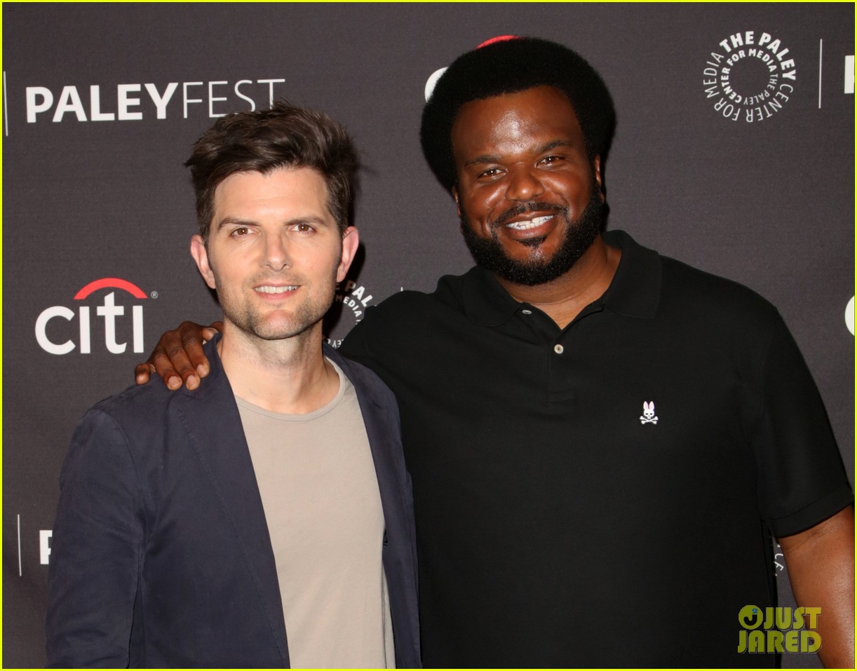 Adam Scott Goofs Around With 'Ghosted' Co-Star Craig Robinson at ...