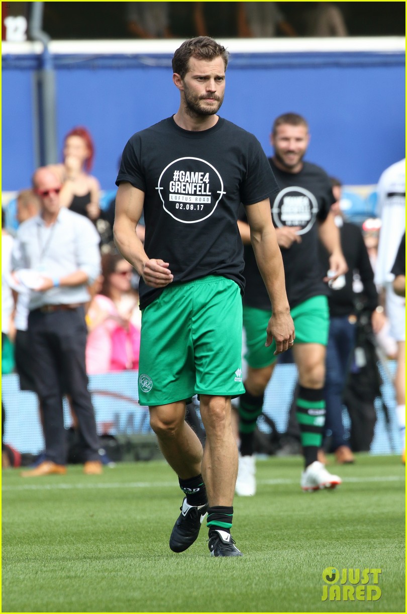 Jamie Dornan & Ed Westwick Play in London Charity Soccer Match: Photo ...