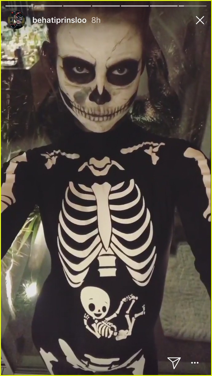 Behati Prinsloo Nails Halloween Costume with Skeleton Look: Photo ...