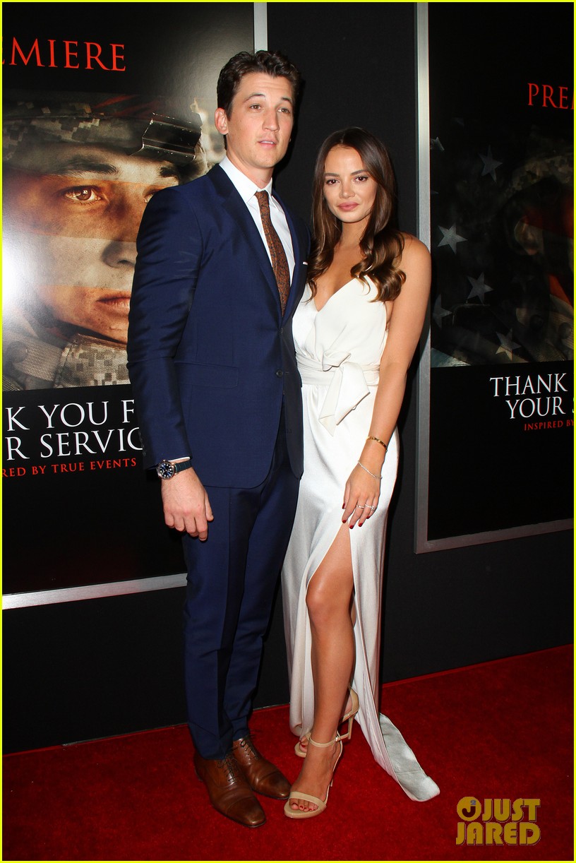 Miles Teller & Keleigh Sperry Couple Up at 'Thank You For Your Service ...