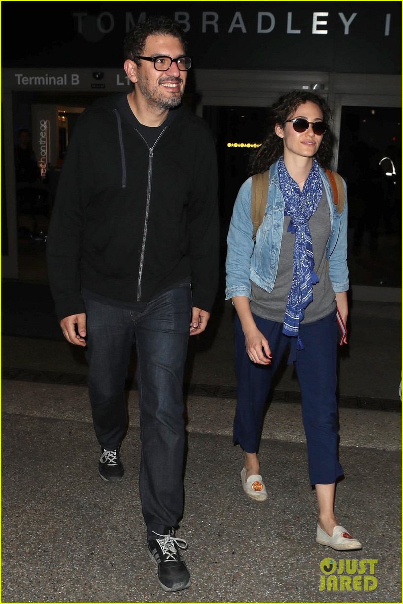 Emmy Rossum & Husband Sam Esmail Return Home from Thanksgiving Getaway ...