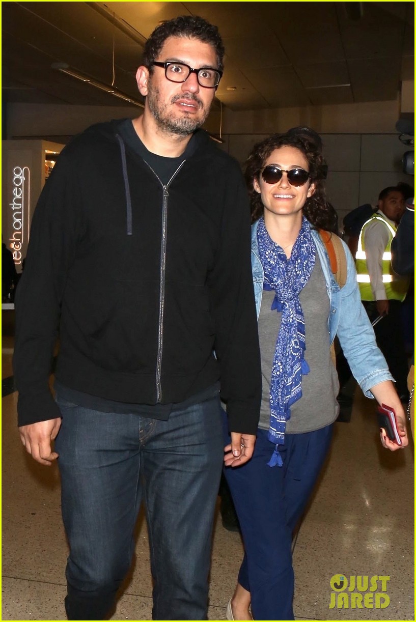 Emmy Rossum & Husband Sam Esmail Return Home from Thanksgiving Getaway ...