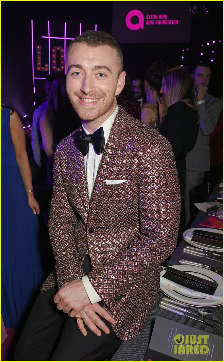 Sam Smith & Ellie Goulding Attend Elton John's AIDS Foundation Dinner ...