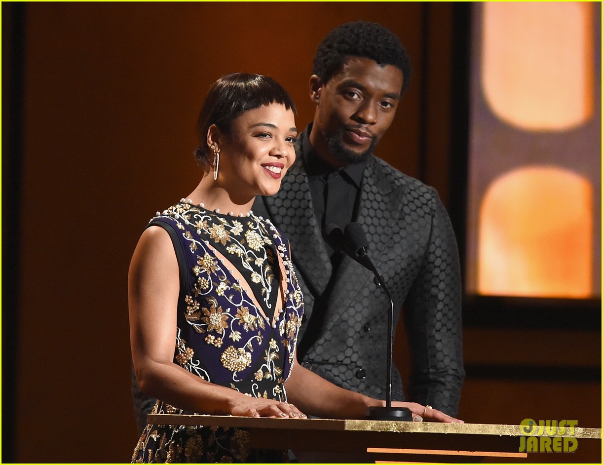 Marvel Stars Tessa Thompson & Chadwick Boseman Present at Governors ...