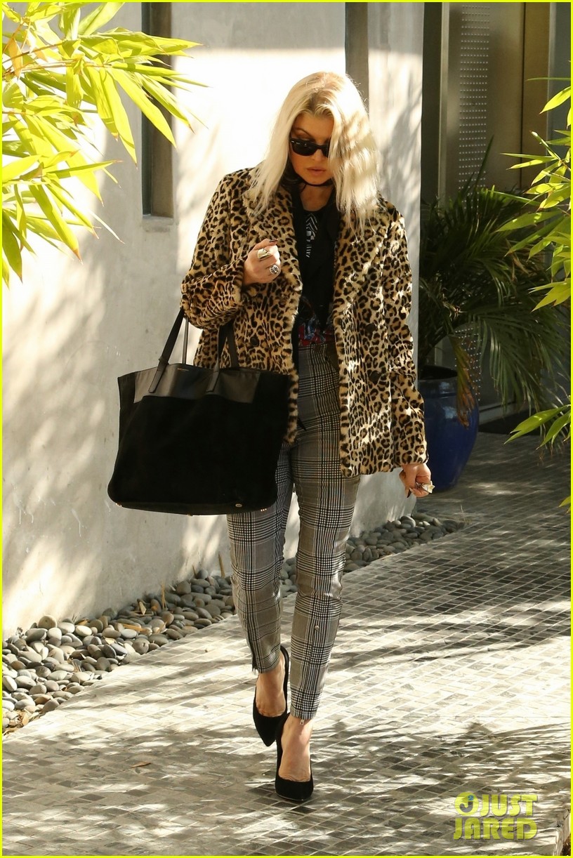 Fergie Rocks a Leopard Print Jacket for a Meeting in LA: Photo 3995087 ...