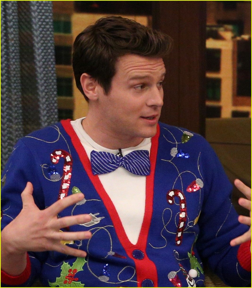 Jonathan Groff Found His 'Festive' Christmas Sweater at Walmart!: Photo ...