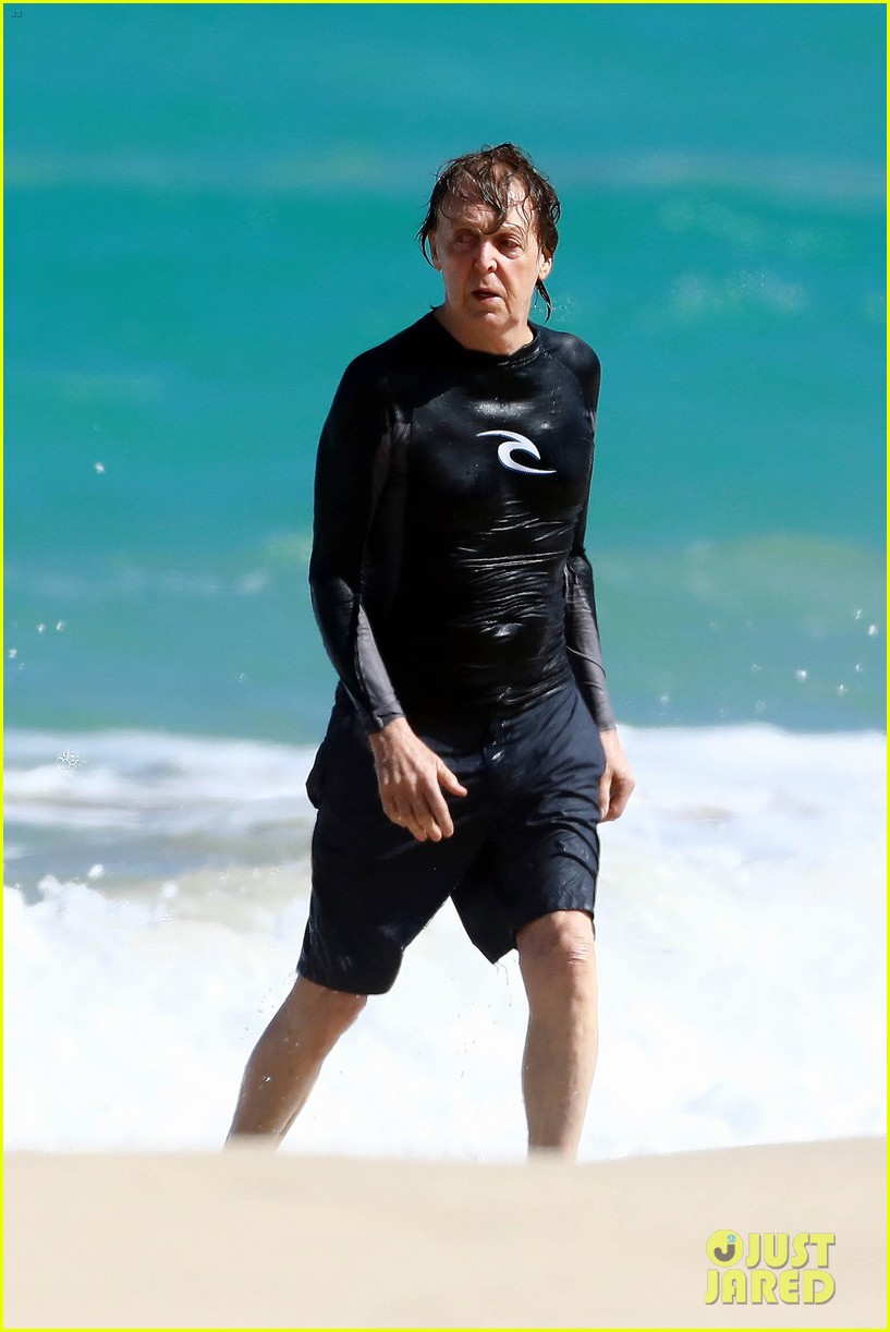 Paul McCartney Relaxes at the Beach in St. Barts with Family: Photo ...