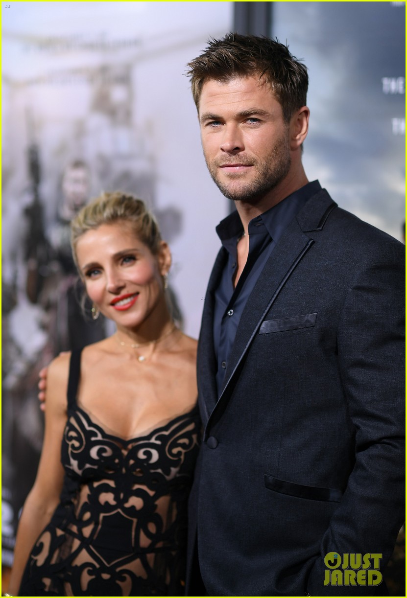 Chris Hemsworth Premieres '12 Strong' with Wife & Co-star Elsa Pataky ...