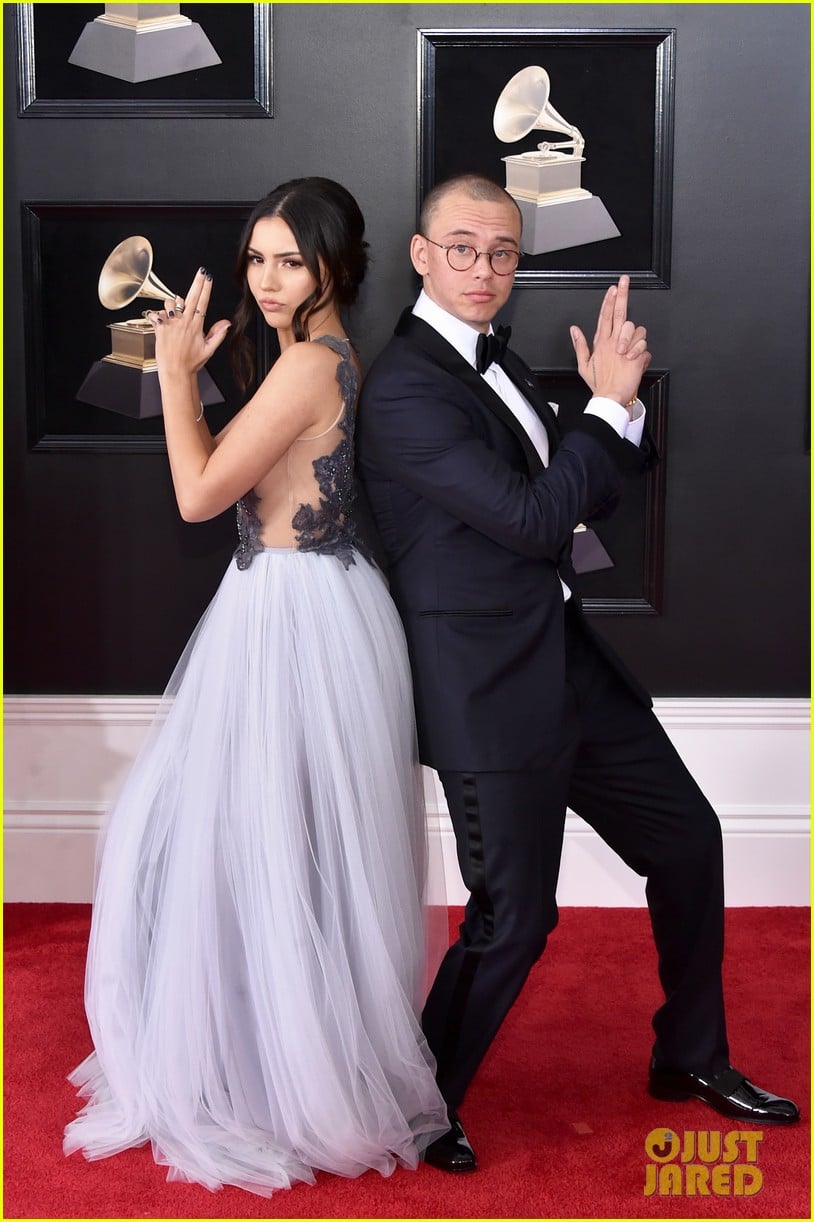Logic Couples Up With Wife Jessica Andrea on Grammys 2018 Red Carpet ...
