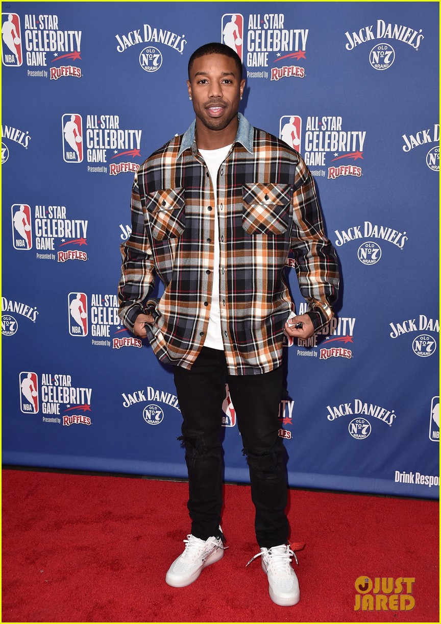 Black Panther's Michael B. Jordan Flaunts Muscles at NBA All-Star ...