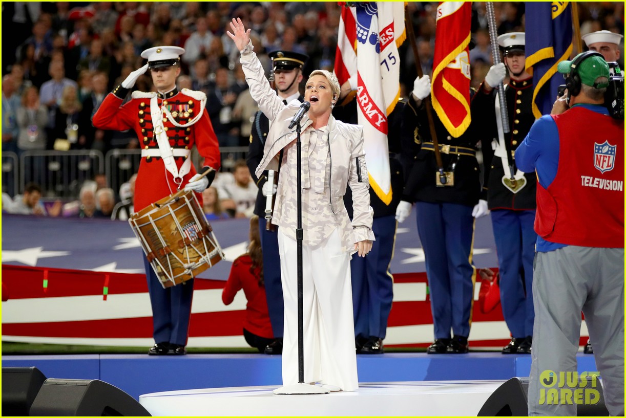 Pink Spit Out a Throat Lozenge Before Super Bowl Performance, Responds ...