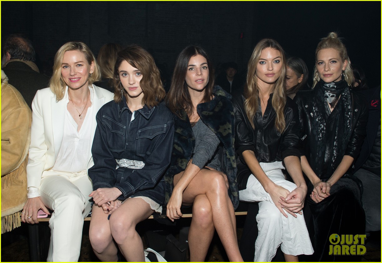 Naomi Watts & Natalia Dyer Watch Hailey Baldwin Walk in NYFW Show ...