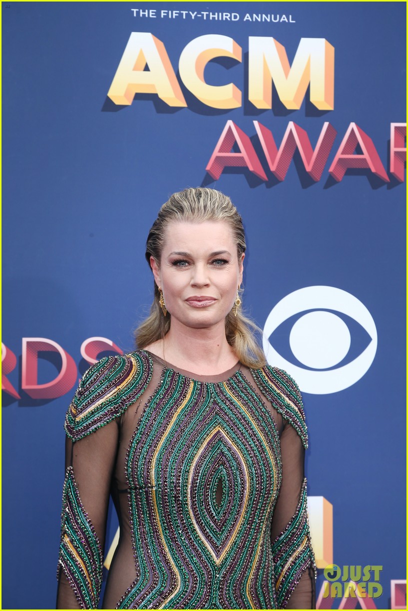 Rebecca Romijn Wears Partially Sheer Dress at ACM Awards with Husband ...