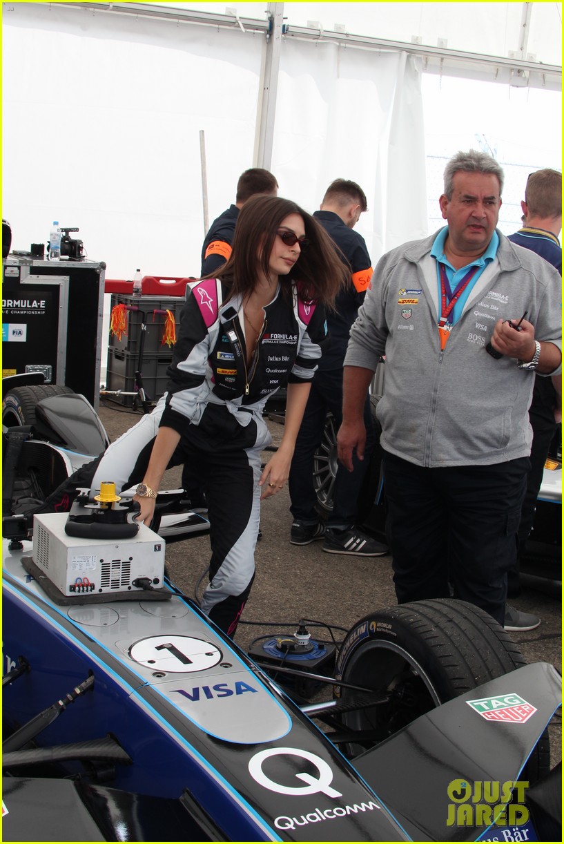 Emily Ratajkowski Drives Race Car at ABB FIA Formula E Championship in ...