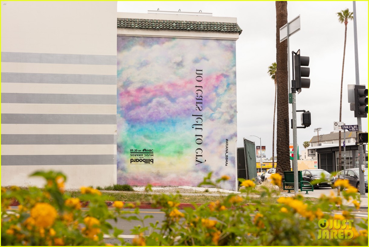 Ariana Grande Unveils 'No Tears Left to Cry' Mural on Sunset Boulevard ...
