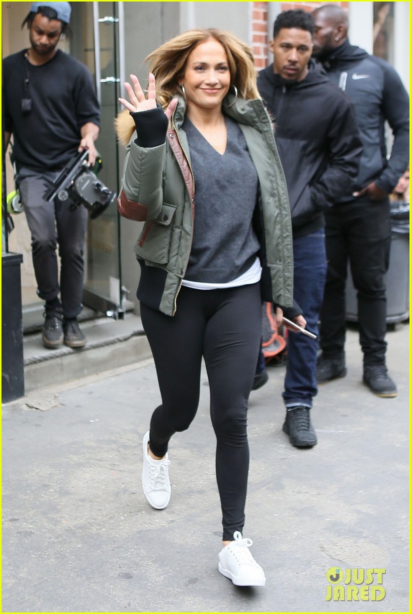 Jennifer Lopez Is All Smiles While Leaving the Set of 'Second Act ...