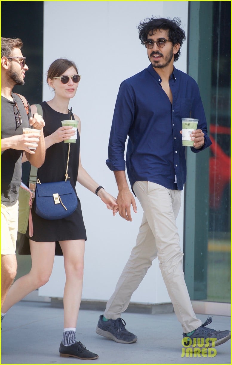 Dev Patel & Girlfriend Tilda Cobham-Hervey Hold Hands for Smoothie Run ...