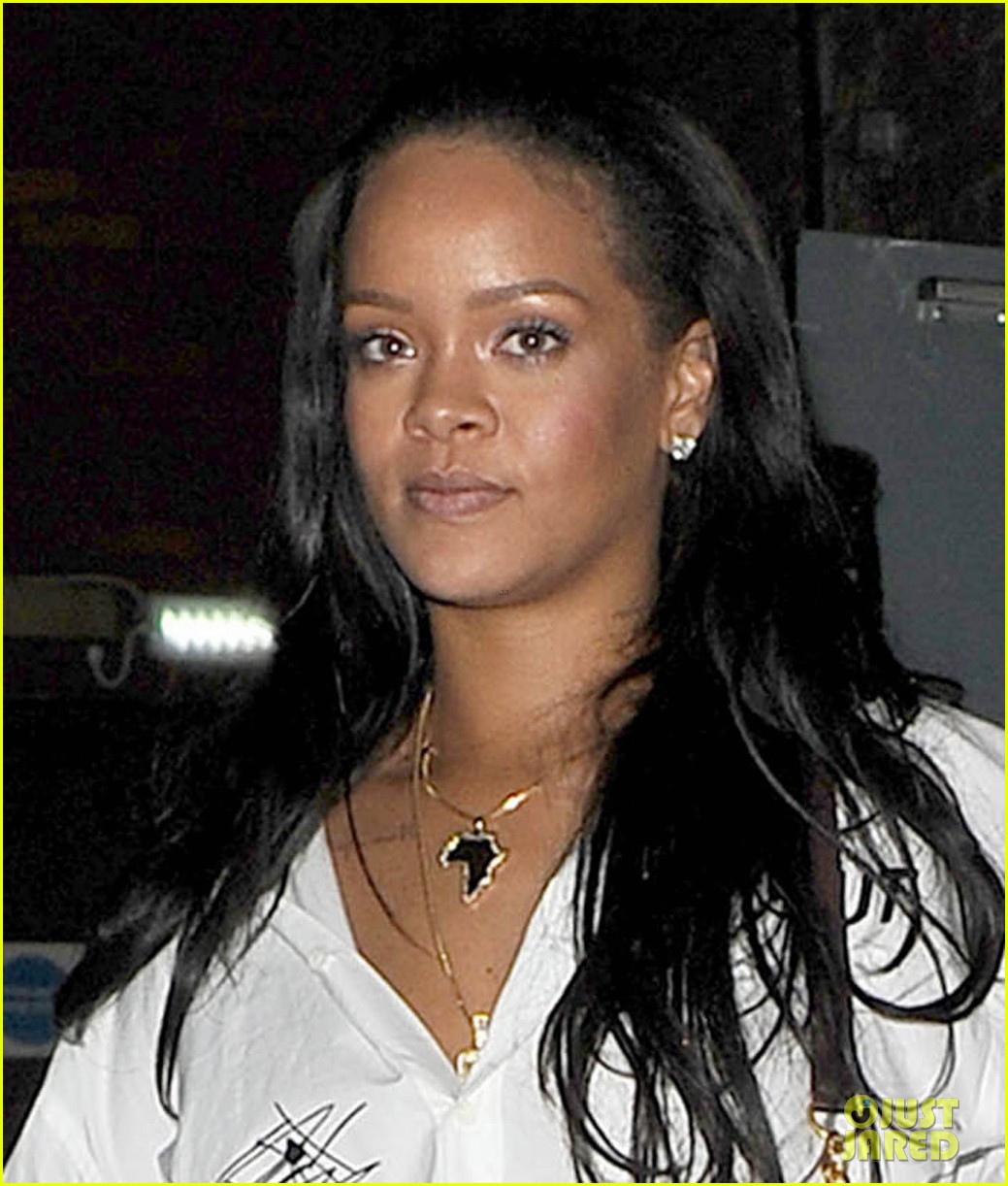 Rihanna Wears a Denim Mini-Skirt for a Night Out in London: Photo ...