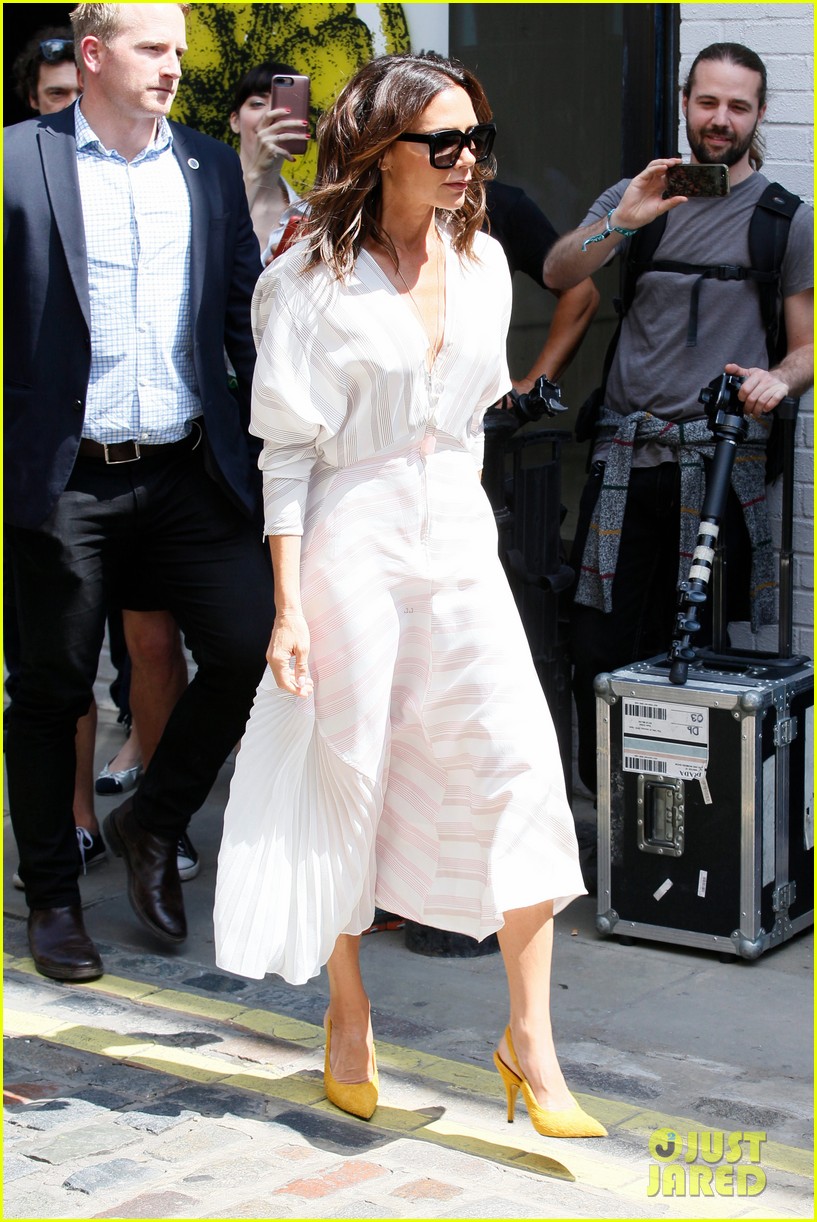 Victoria Beckham Supports Husband David Beckham at Kent & Curwen ...