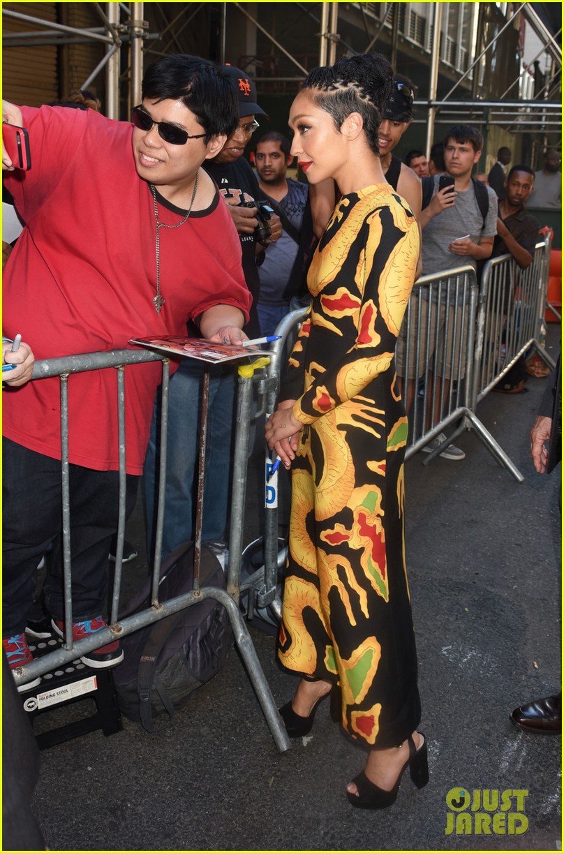 Ruth Negga Wears a Gold Dragon Dress for 'Colbert' Interview: Photo ...