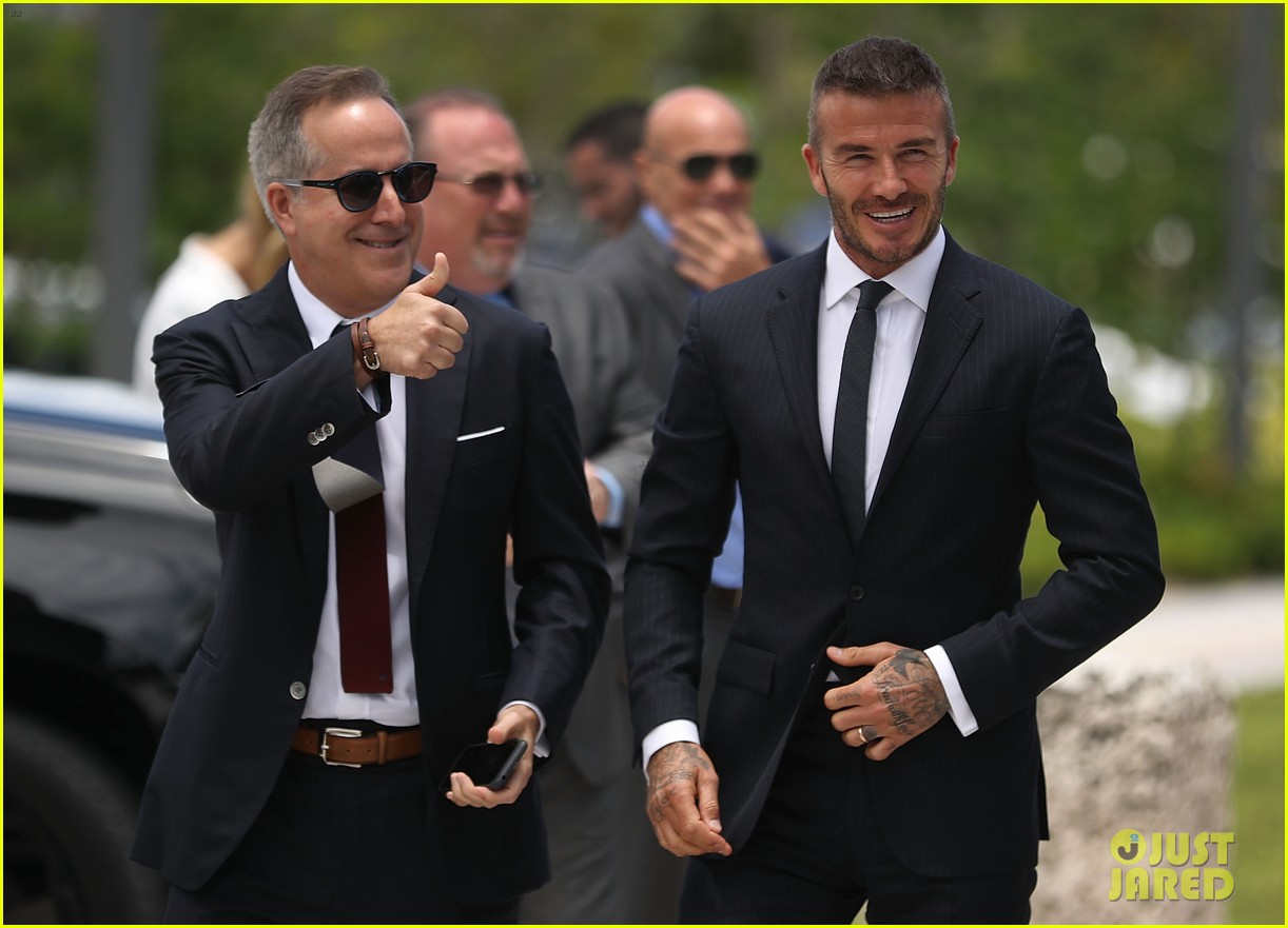 David Beckham Arrives at Business Meeting for New Soccer Stadium in ...