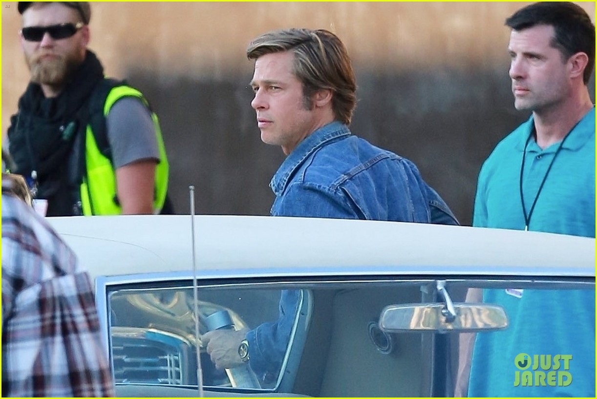 Brad Pitt & Leonardo DiCaprio Spotting Filming 'Once Upon A Time In Hollywood' Together: Photo ...
